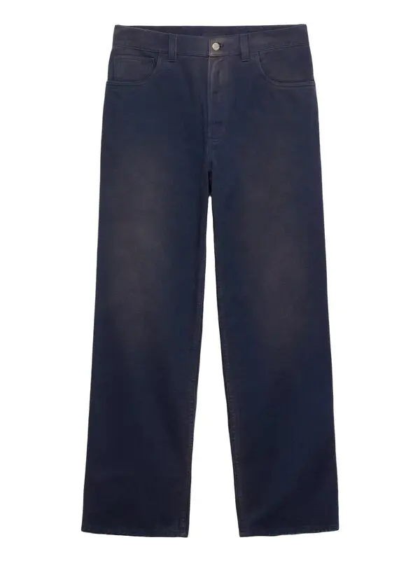 Prada Five-pocket Garment-dyed Denim Jeans - Blue