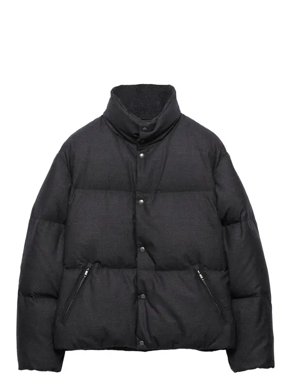 Prada Medium-weight Cashmere Down Jacket - Grey