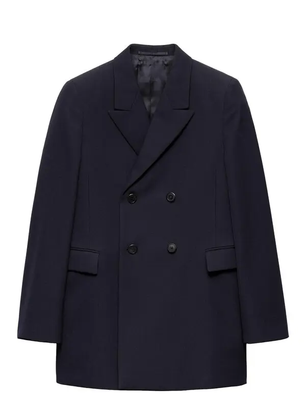 Prada Double-breasted Wool Jacket - Blue