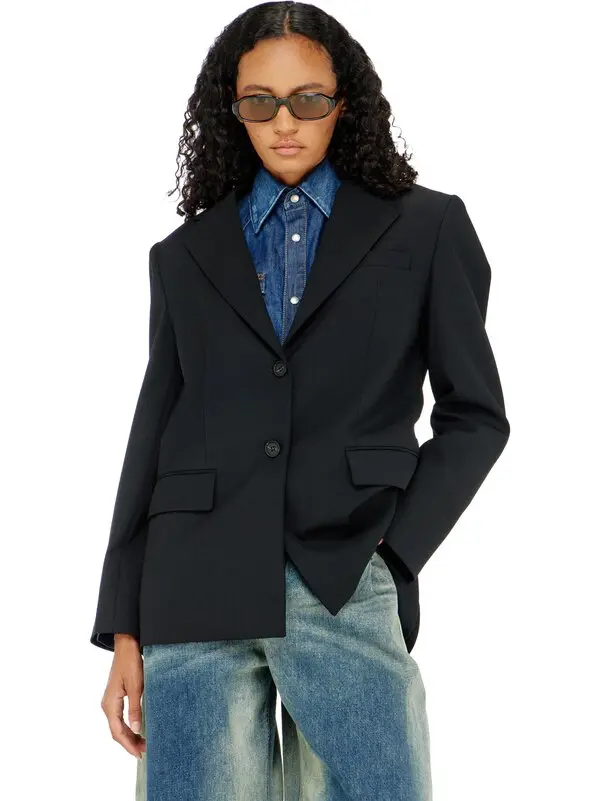 DIESEL® Wool Blend Blazer - Black