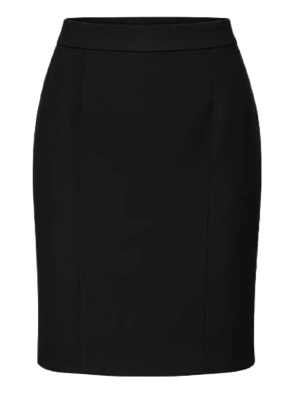 CONQUISTA Essential Tailored Knee-length Skirt - Black