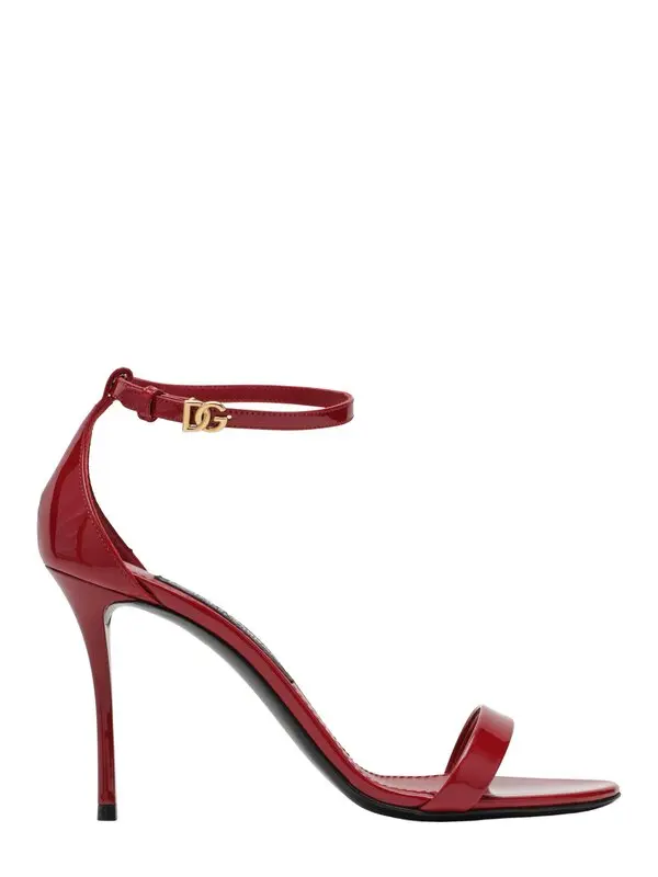 Dolce & Gabbana Patent Leather High-heeled Sandals - Red