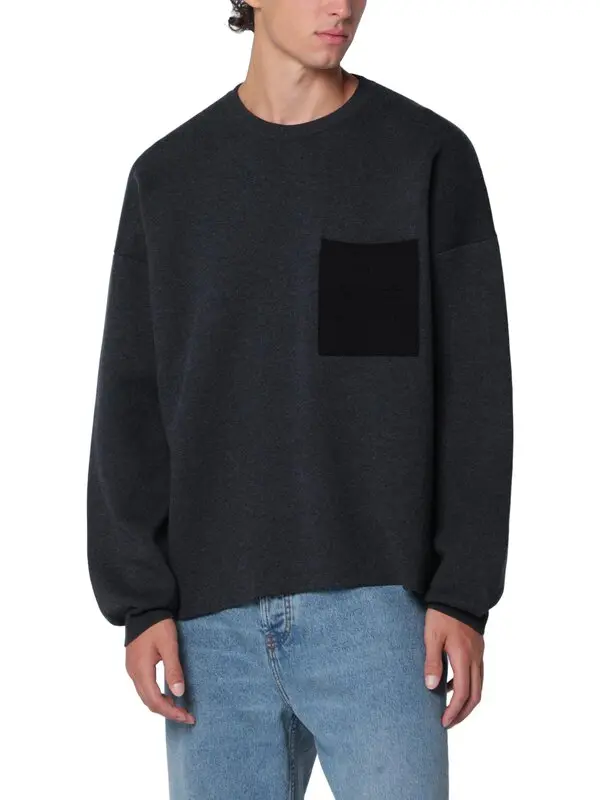 Loewe Charcoal Cotton Blend Jumper - Grey