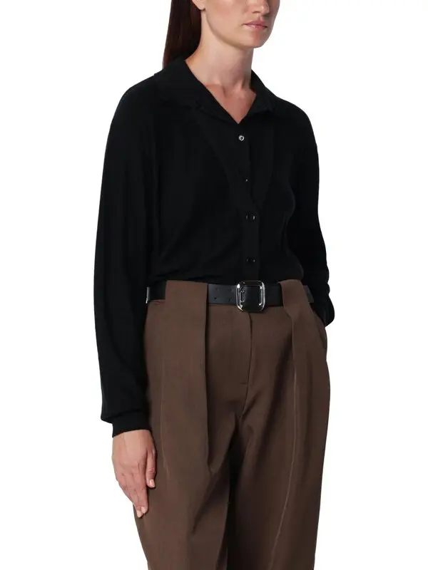 Source Unknown Fabbie Merino Wool Cardigan - Black