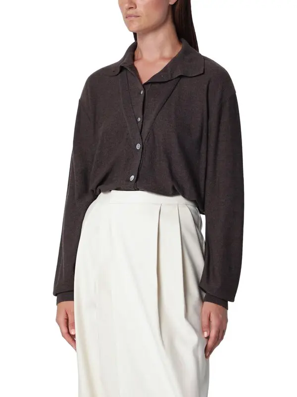Source Unknown Fabbie Wool Cardigan - Brown