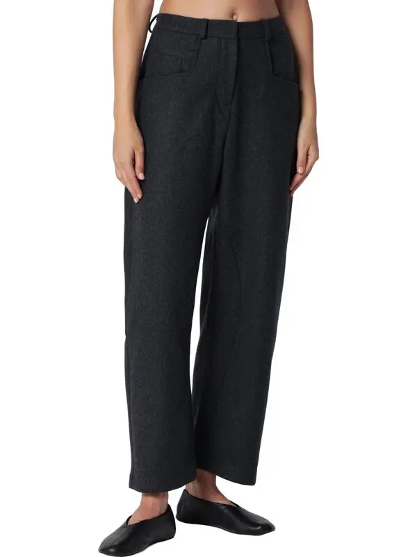 Source Unknown Roanna Wool Blend Trousers - Grey
