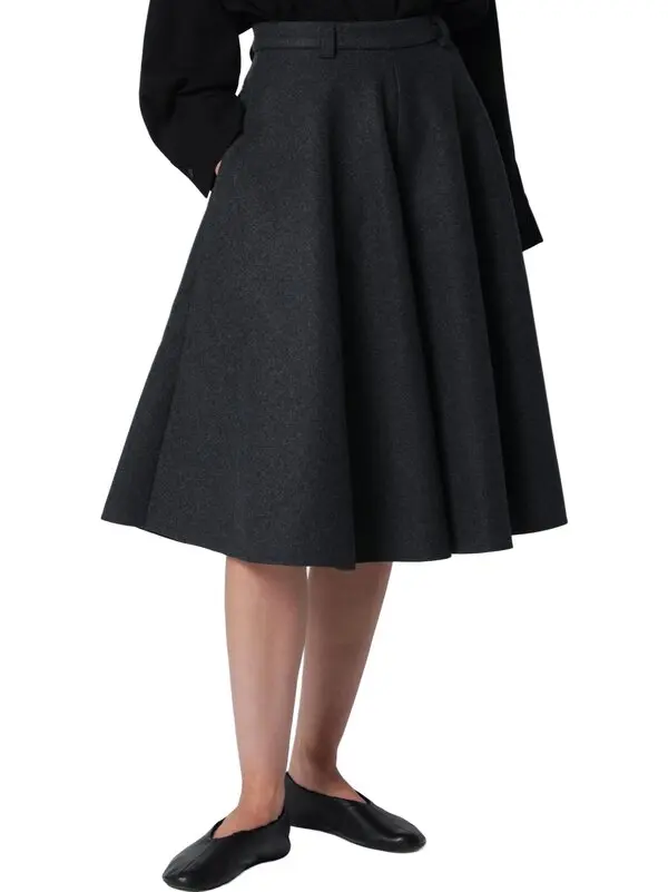 Source Unknown Flared Full Skirt - Grey
