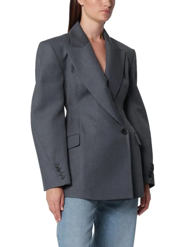 Source Unknown Martha Double-breasted Jacket - Grey