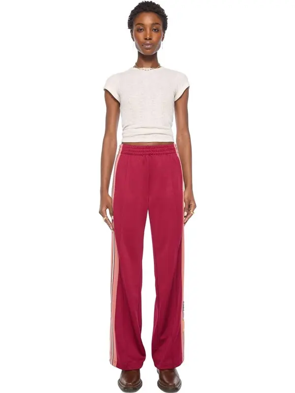 MOTHER Striped Personal Best Pants - Red
