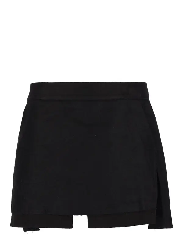 Rick Owens Fog Cutoff Mini Skirt - Black