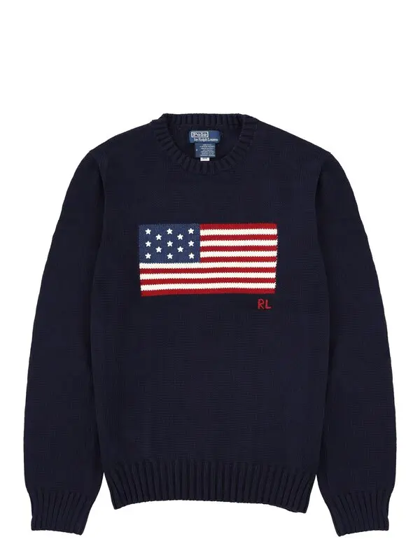 Polo Ralph Lauren Cotton Flag Sweater - Blue