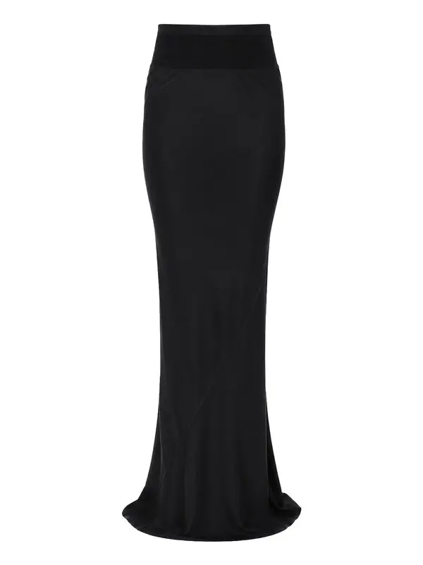 Rick Owens Slim Long Skirt - Black