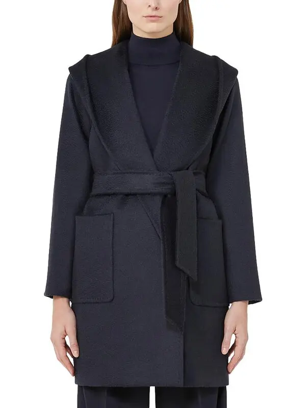 Max Mara Belted Wool Coat - Ultramarin