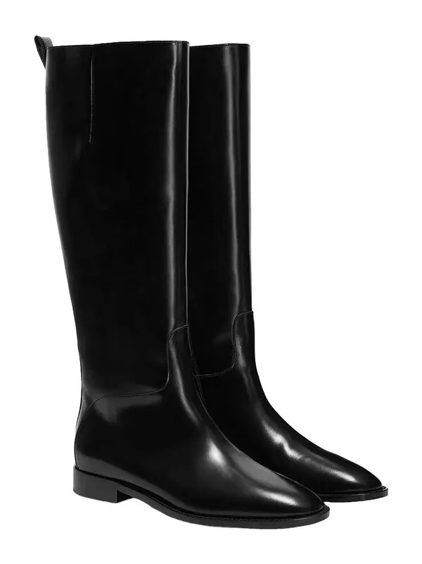 JIL SANDER Lune Flat Boots - Black