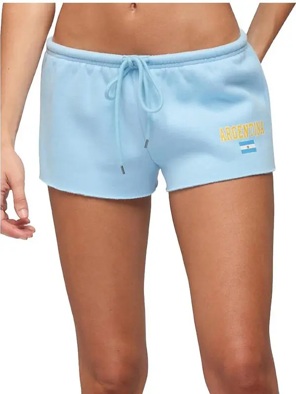 EDIKTED Argentina Low Rise Drawstring Shorts - Light-blue