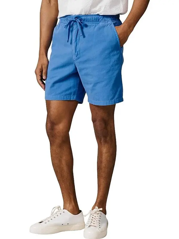 Aubin Cotton Drawstring Rugby Shorts - Cornflower