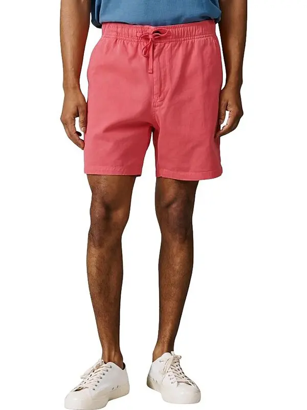 Aubin Cotton Drawstring Rugby Shorts - Pink