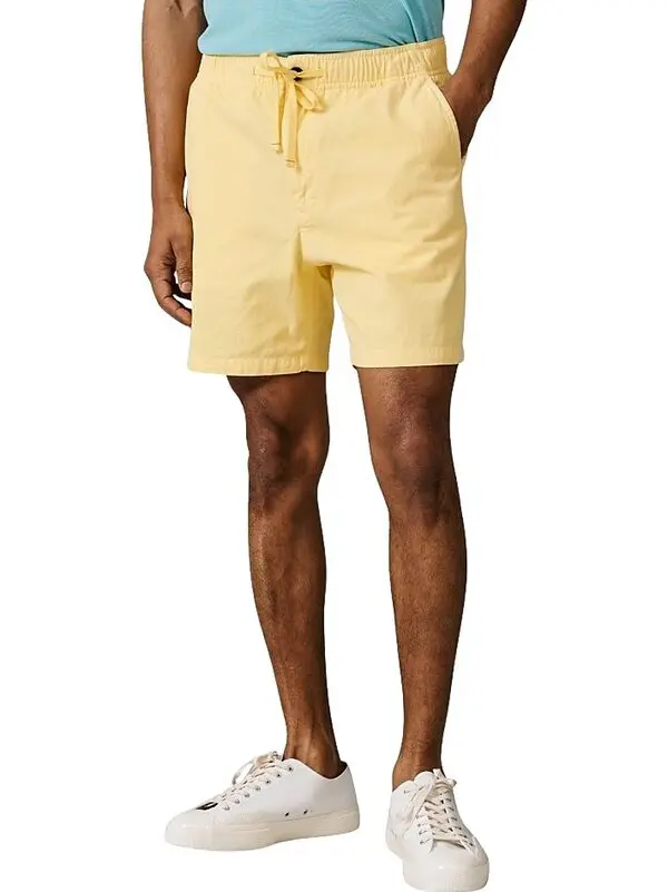 Aubin Cotton Drawstring Rugby Shorts - Yellow