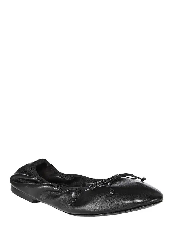 STUART WEITZMAN Nia Leather Ballet Flats - Black