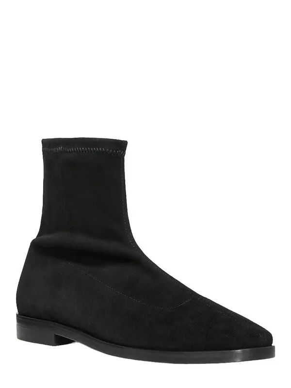 STUART WEITZMAN Staci Stretch Suede Ankle Boots - Black