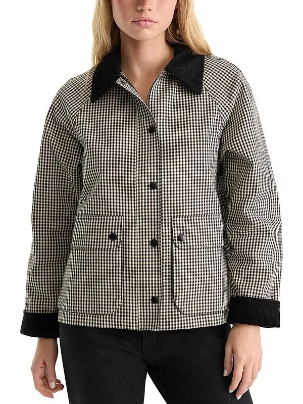 Good American The Heritage Gingham Jacket - Black Check