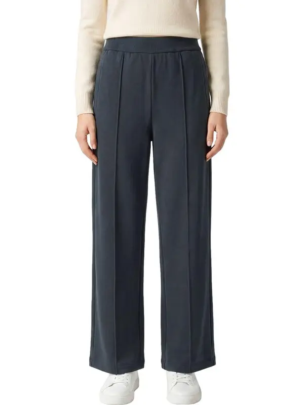 Brunello Cucinelli Cotton Jogging Trousers With Drawstring Waist - Blue