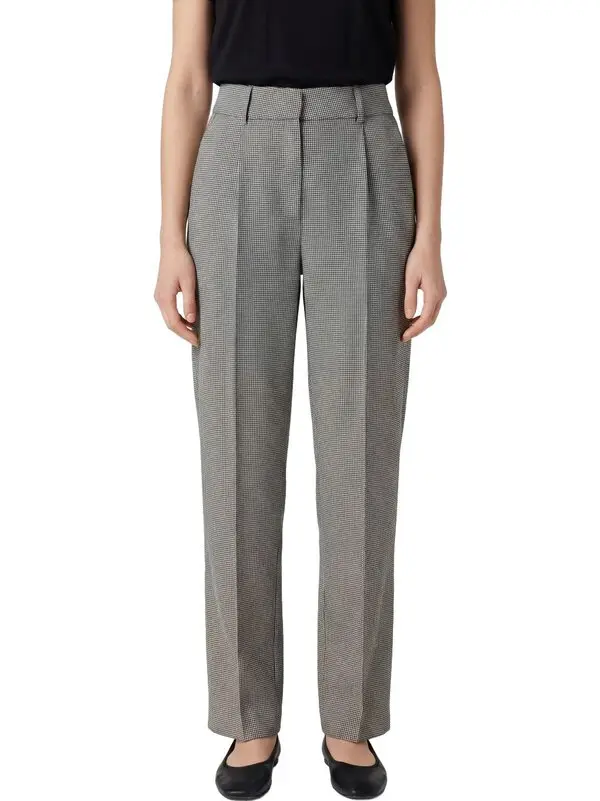 BLAZÉ MILANO Tailored Houndstooth Trousers - Black