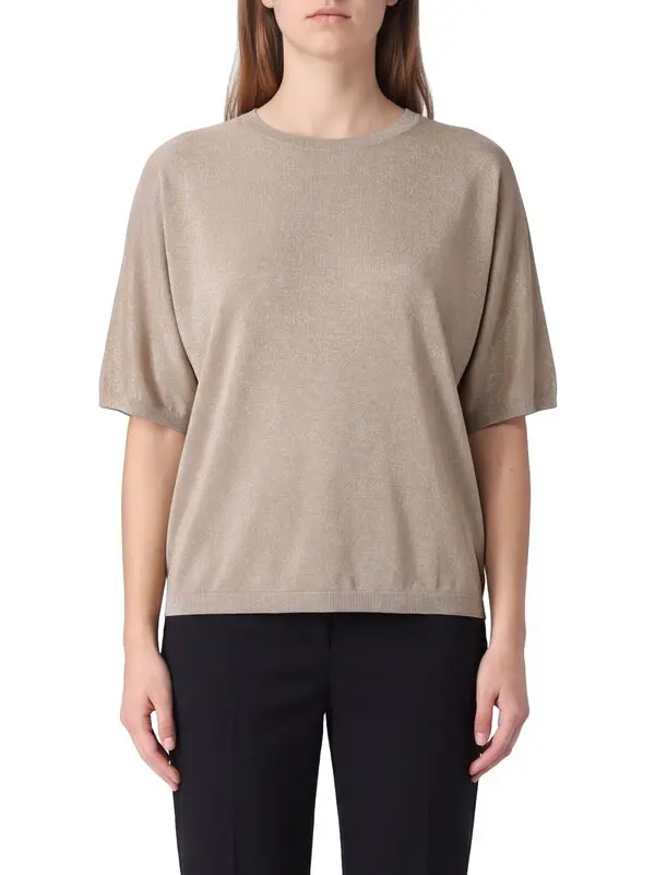 Brunello Cucinelli Relaxed Fit Cashmere And Silk Crewneck Jumper - Brown