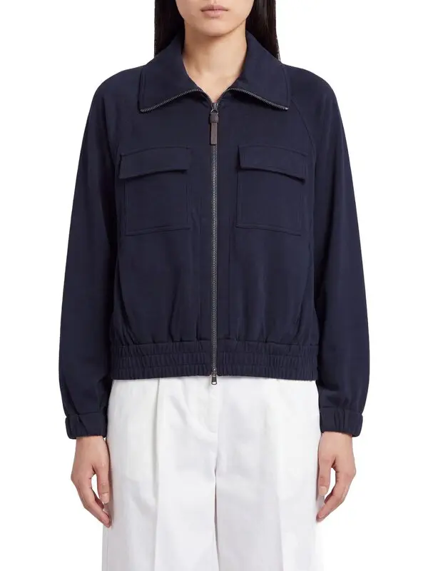 Brunello Cucinelli Zip Up Jacket - Blue