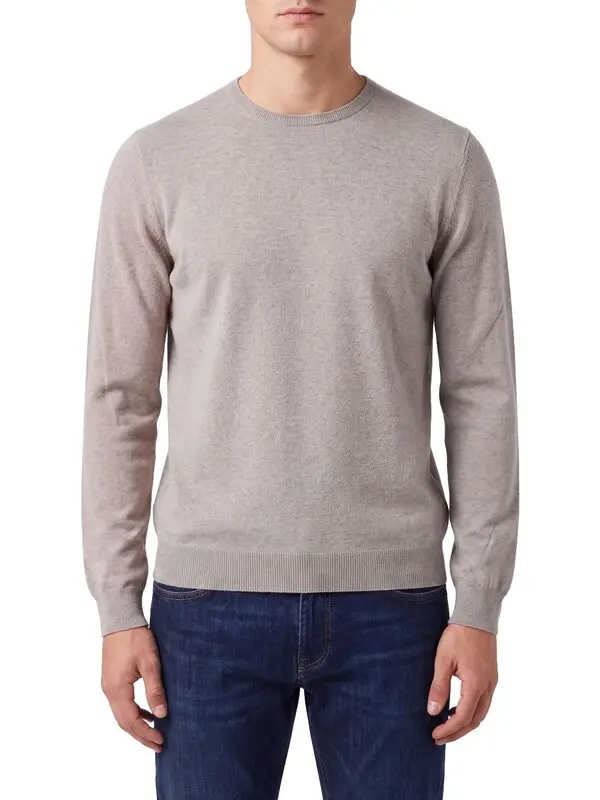 Tagliatore 100% Wool Crew Neck Jumper - Brown