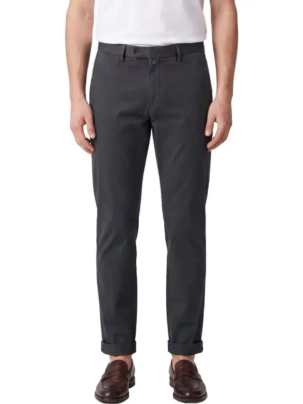 BRIGLIA 1949 Slim Fit Pleated Cotton Tailored Trousers - Grey