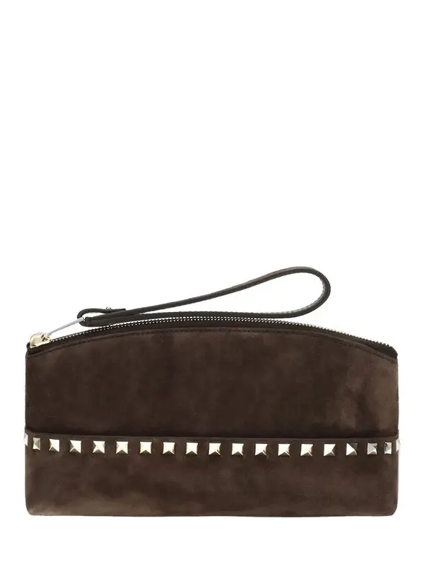 Valentino Garavani Studded Wristlet - Brown