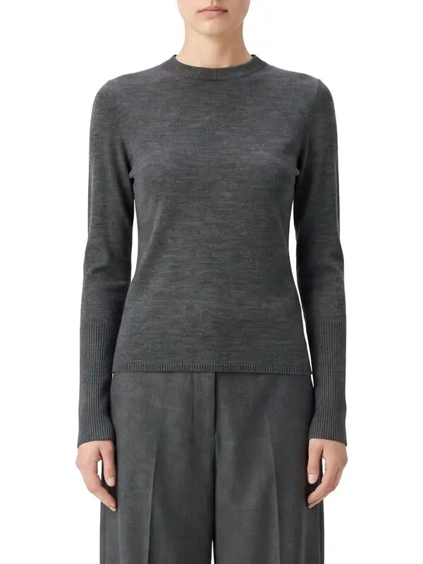 Pinko Ribbed Knit Sweater - Grey