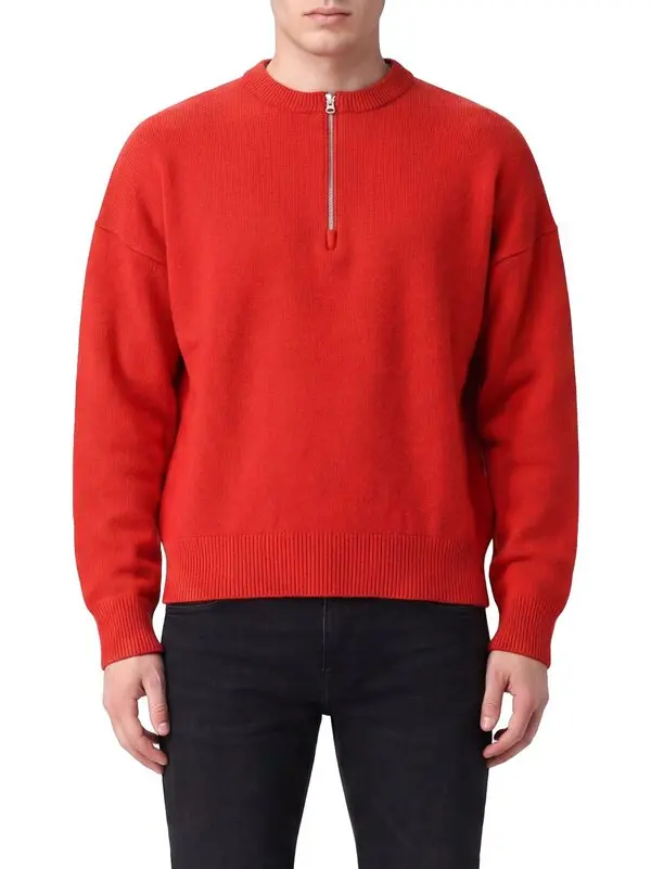 Extreme Cashmere Half-zip Dropped Shoulder Jumper - Red
