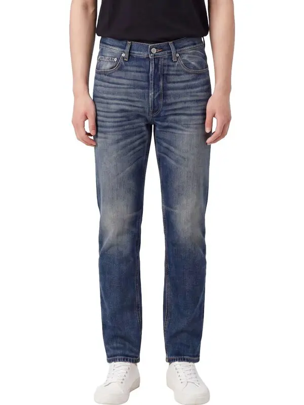HAIKURE Straight Fit Cotton Denim Jeans - Blue