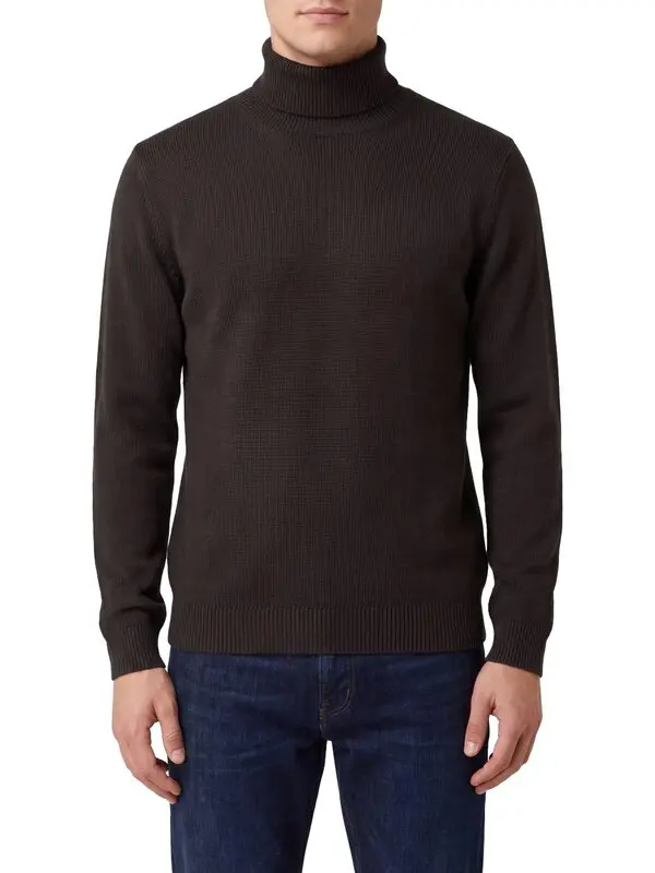 ROBERTO COLLINA Merino Wool Turtleneck Jumper - Brown