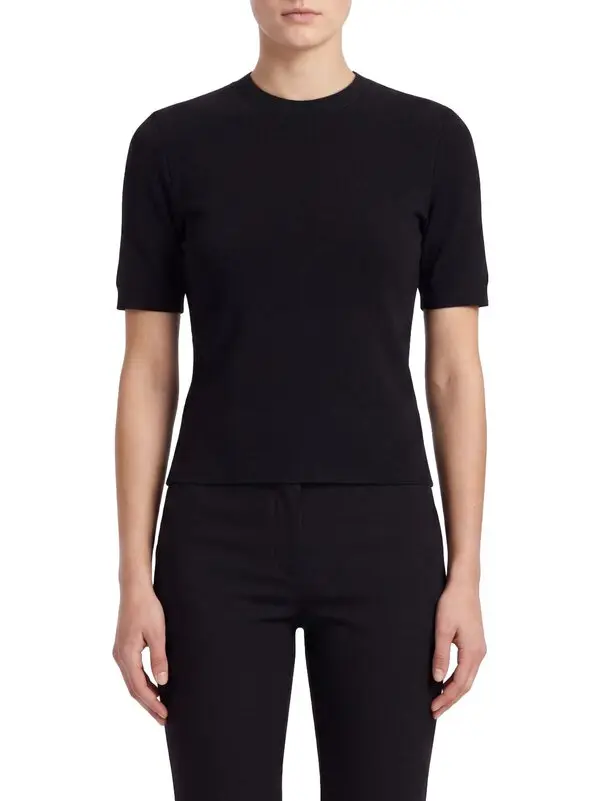 MAISON MARGIELA Slim Fit Stretch-cupro Short-sleeved T-shirt - Black