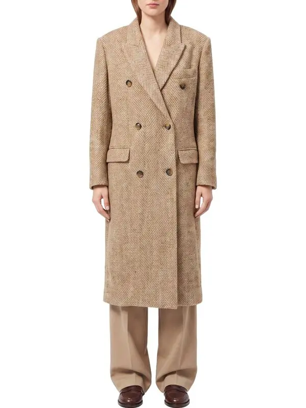 Isabel Marant Étoile Pilda Long Double-breasted Coat - Beige