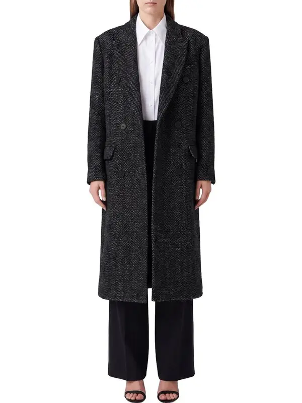 Isabel Marant Étoile Pilda Long Double-breasted Wool-blend Coat - Grey