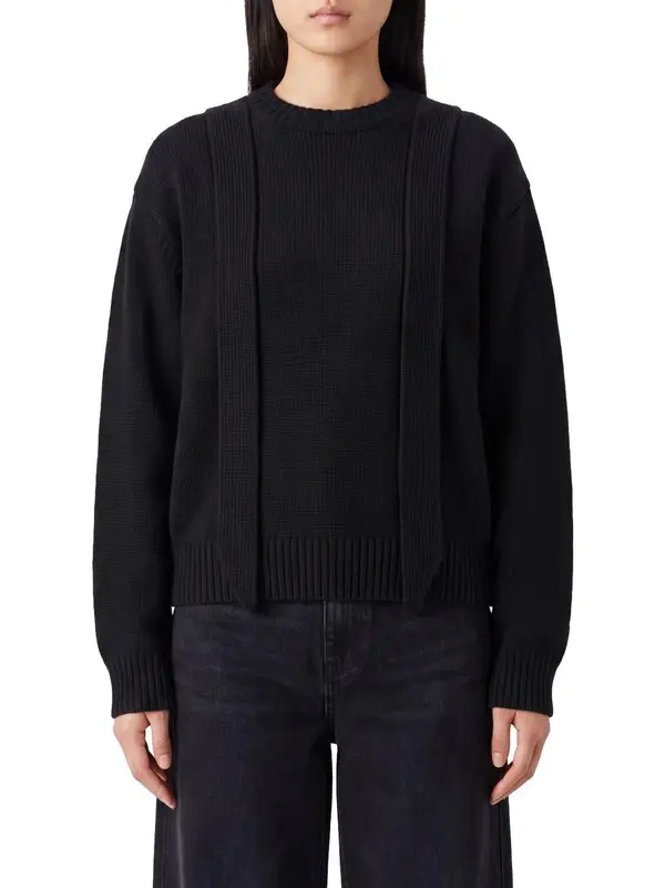 Sacai Wool Crewneck Jumper - Black