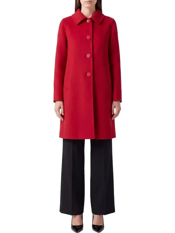 Valentino Garavani Single-breasted Wool And Cashmere Coat - Red