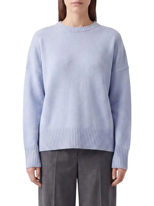 Loulou De Saison 100% Cashmere Crewneck Sweater - Blue