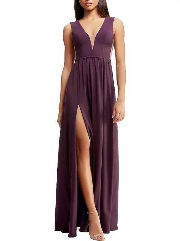 Dress The Population Katrina Gown - Midnight Plum