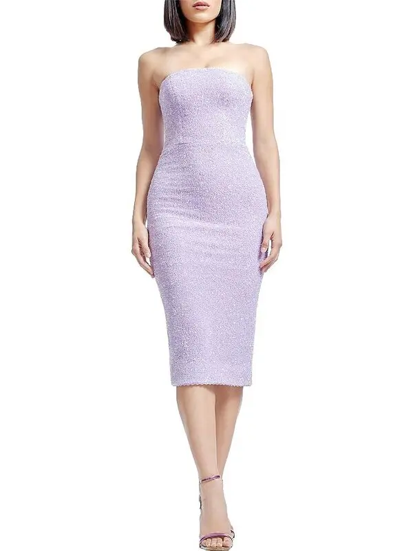 Dress The Population Viviana Strapless Sequin Bodycon Midi Dress - Lavender