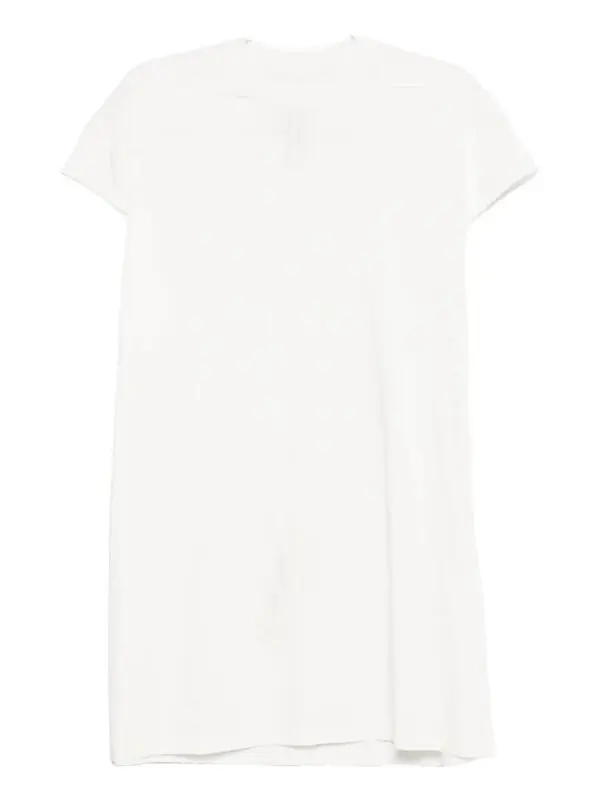 Rick Owens Ribbed Collar Sleeveless Raw-cut Cotton T-shirt - Bianco