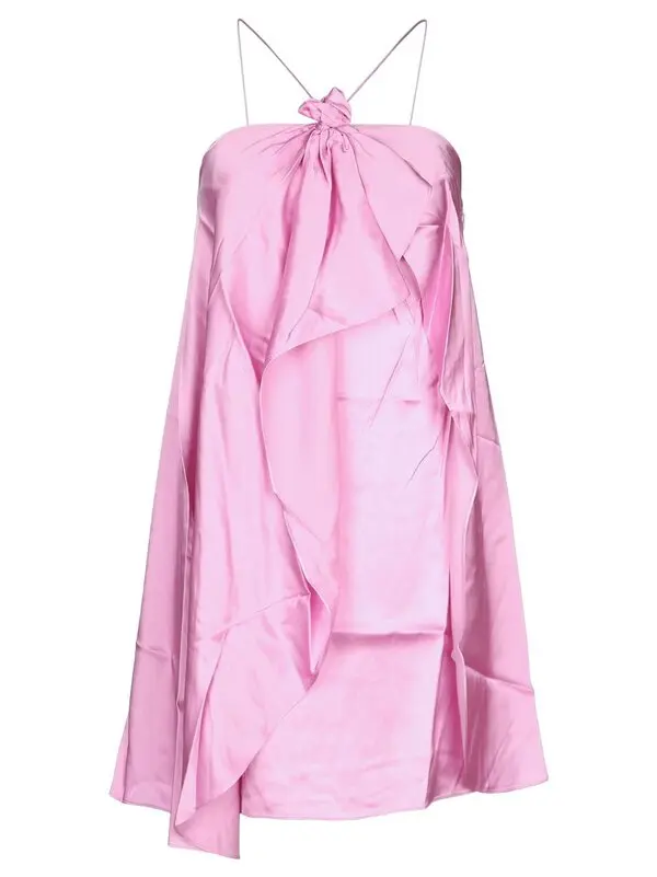 Acne Studios Strapless Gown With Sculptural Drape - Blushpink