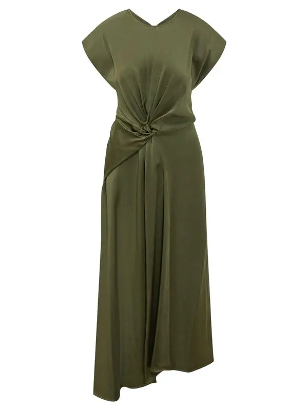 Victoria Beckham Aria Midi Dress - Marsh Green