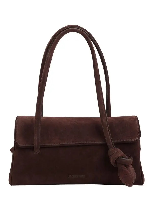 Jacquemus Long Suede Shoulder Handbag - Brown