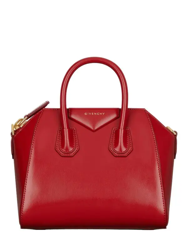 Givenchy Calf Leather Satchel Bag - Rosso