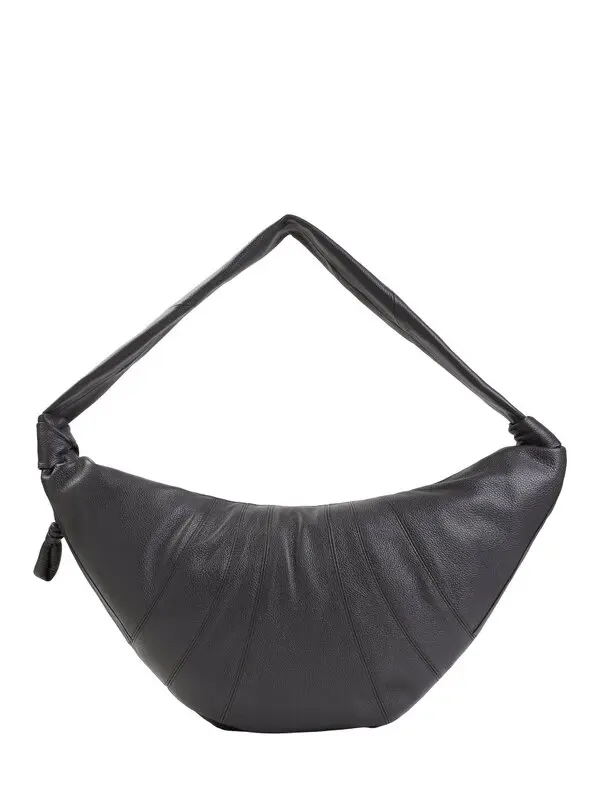 LEMAIRE Croissant Large Leather Handbag - Brown